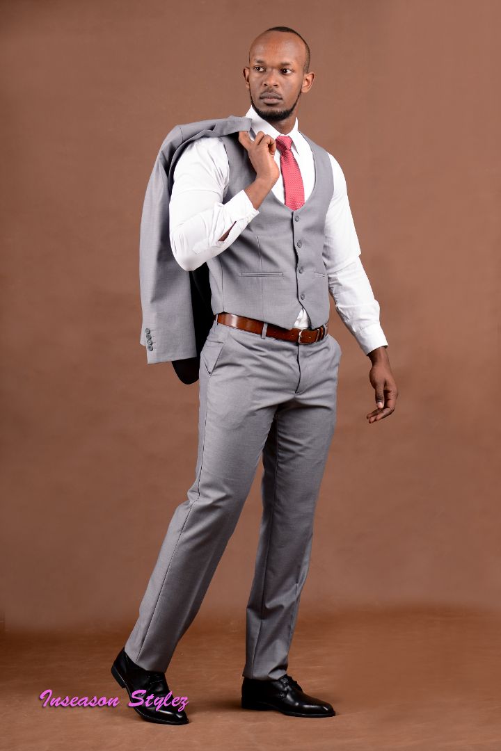 3pc Suit Men Ash Grey - Inseason Stylez