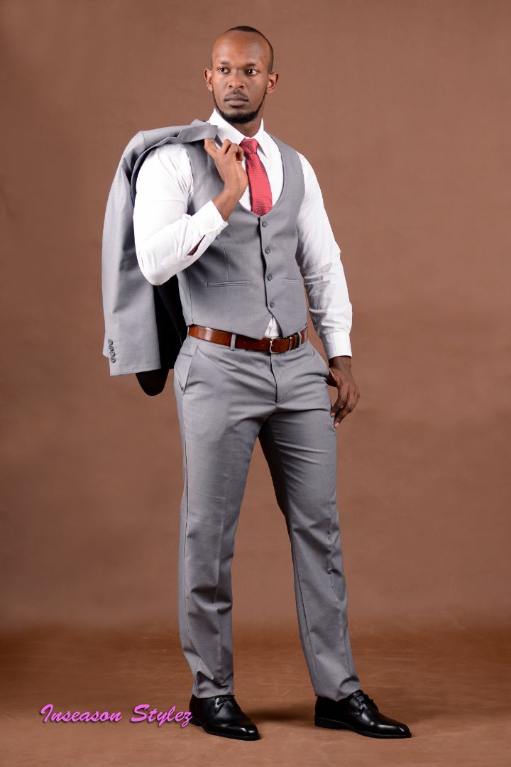 3pc Suit Men Ash Grey - Inseason Stylez