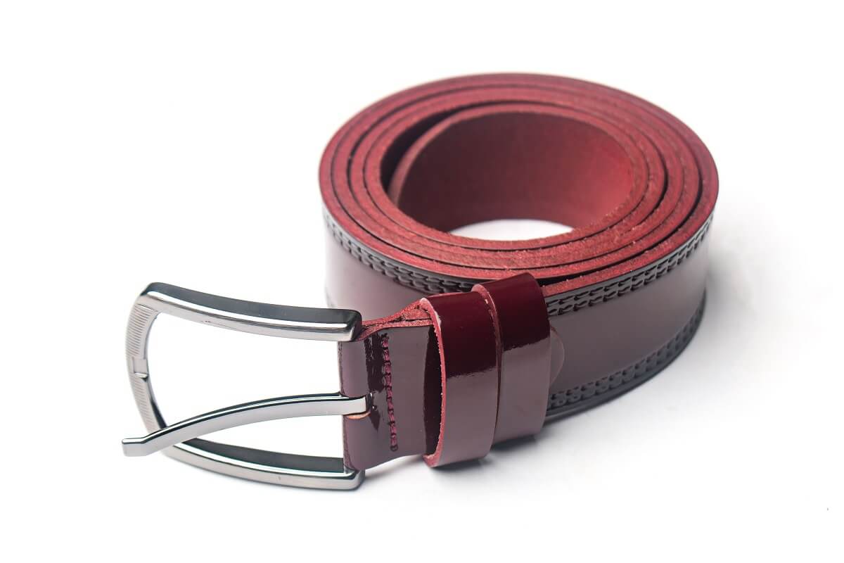 Maroon patent leather mens belt - Inseason Stylez
